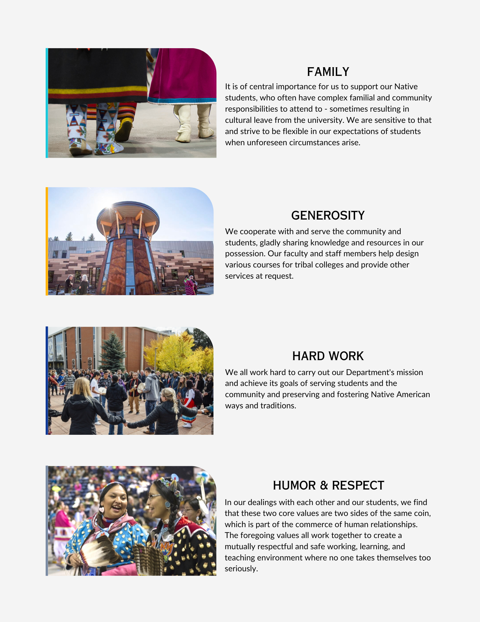 Department of Native American Studies Core Values - Native American ...